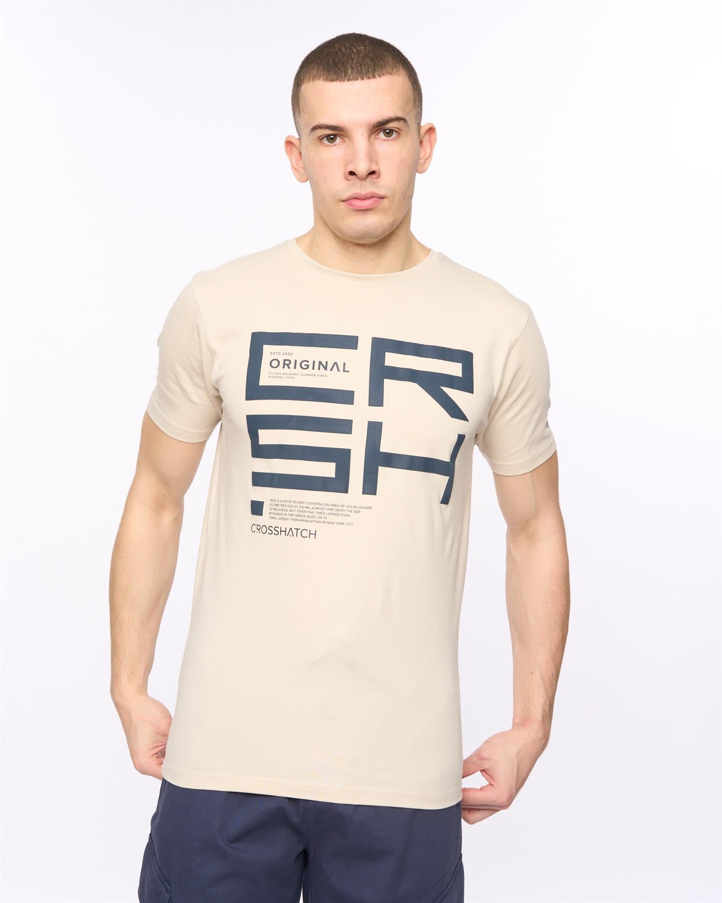 Mens Squarebox T-Shirt Light Stone · Brand Corner