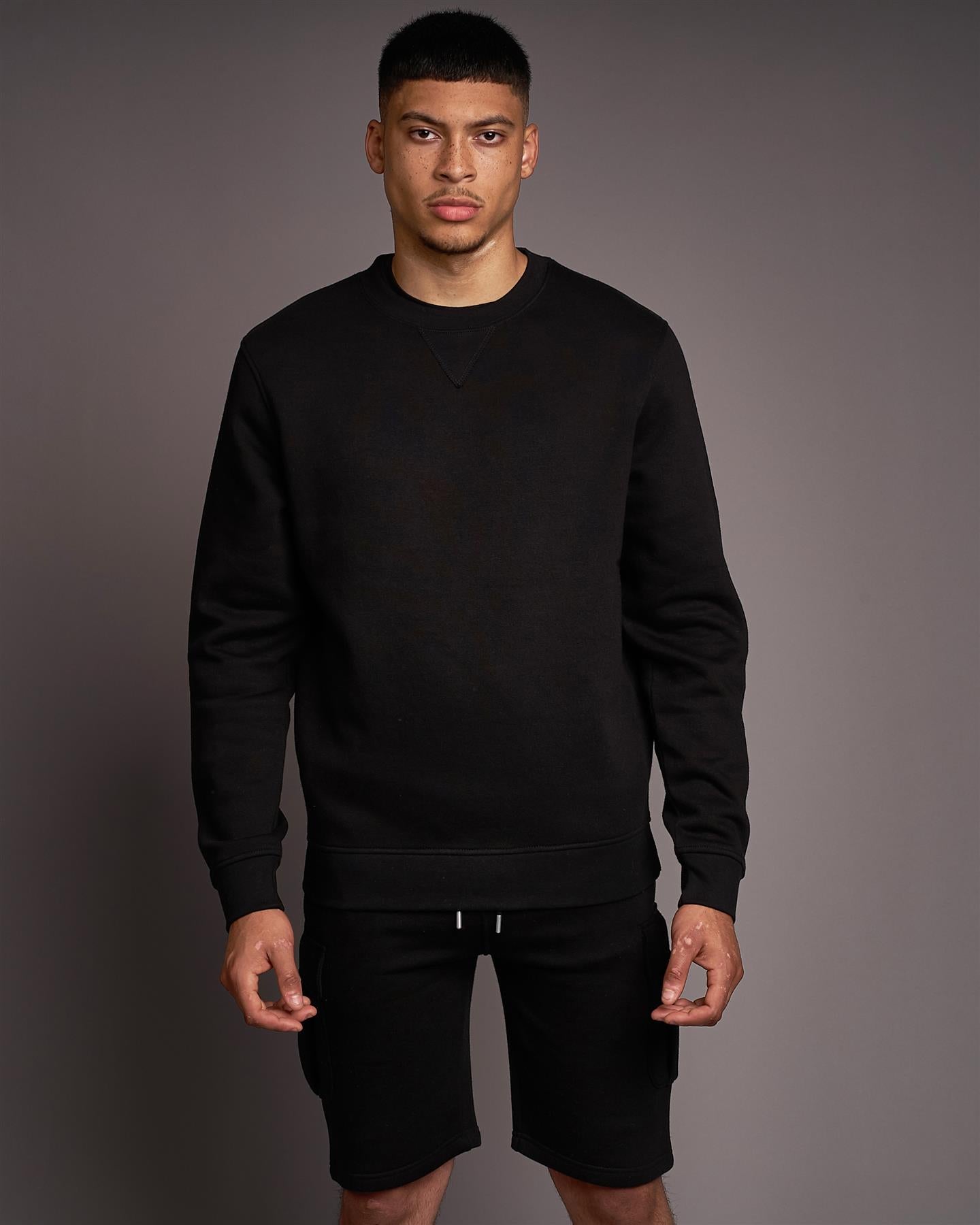 Mens Cranwood Crew Sweat Black · Brand Corner