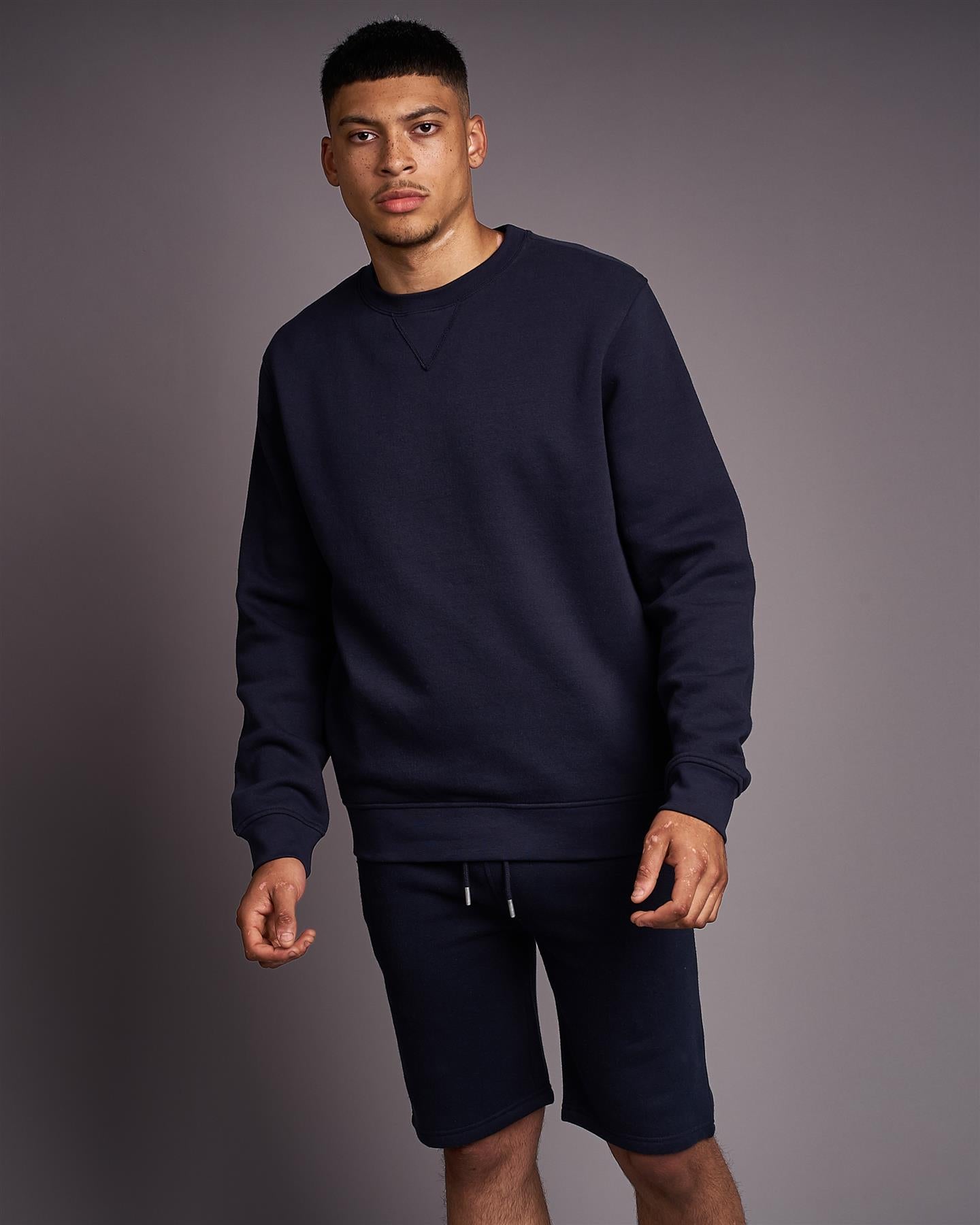 Mens Cranwood Crew Sweat Navy · Brand Corner