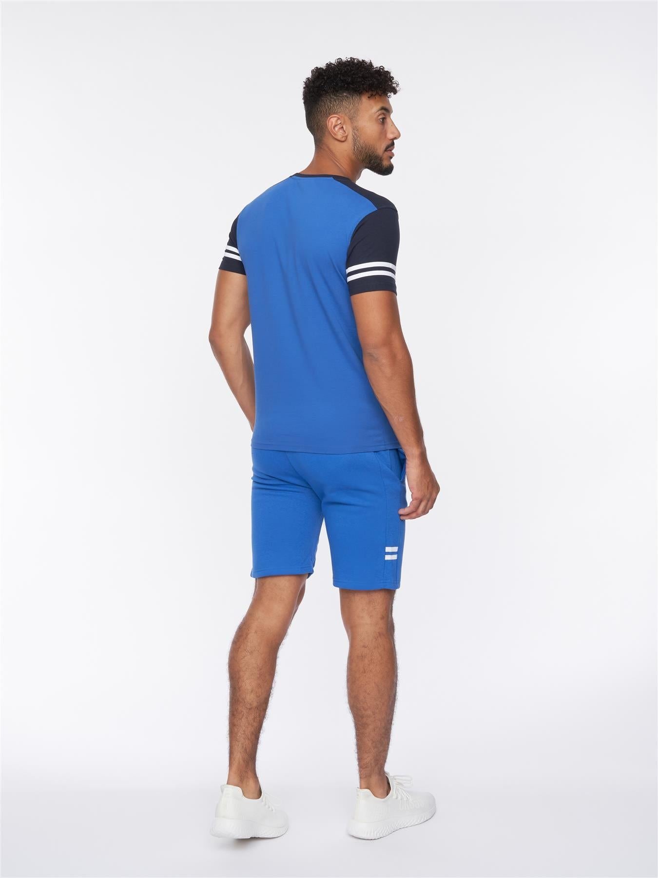 Crosshatch Mens Techland T-Shirt/Shorts Set Blue/Navy · Brand Corner