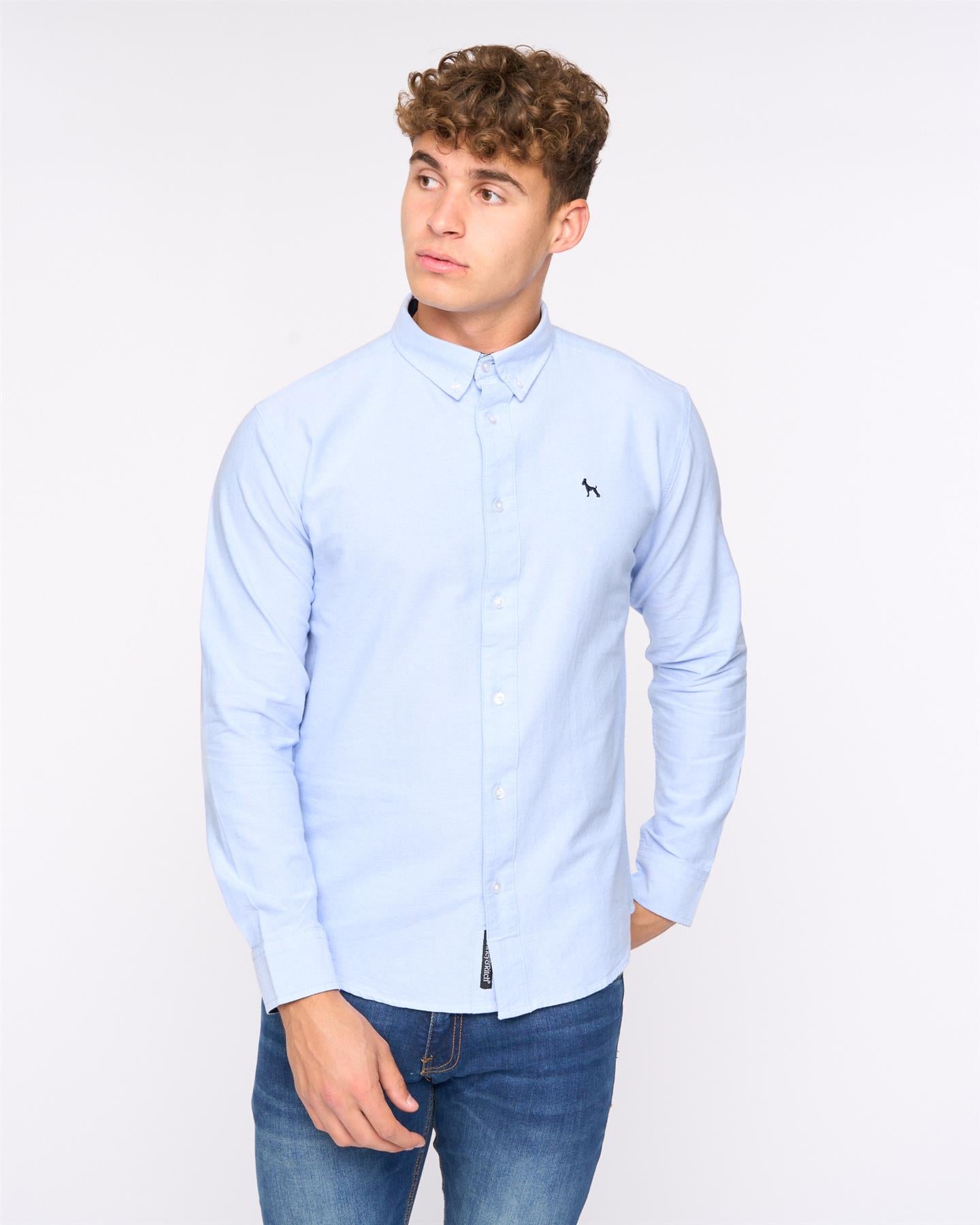 Mens Chatmen Slim Fit Oxford Shirt Blue · Brand Corner