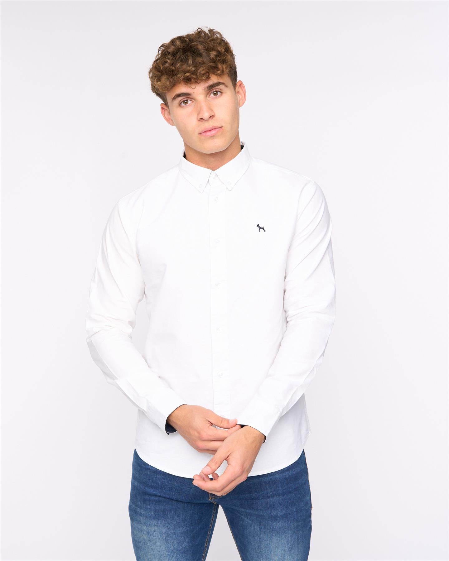 Mens Chatmen Slim Fit Oxford Shirt White · Brand Corner