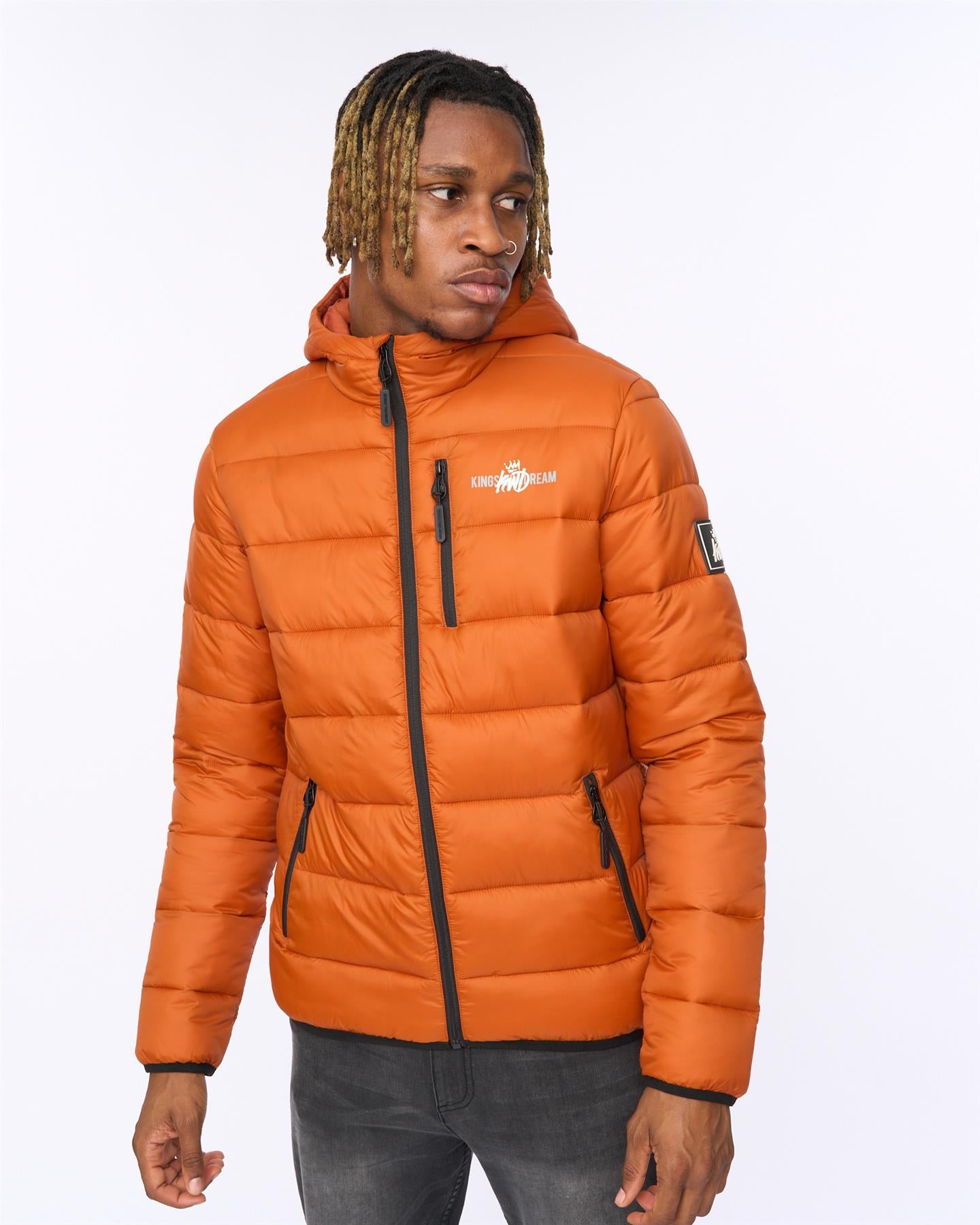 Mens Barcana Puffer Jacket Orange · Brand Corner