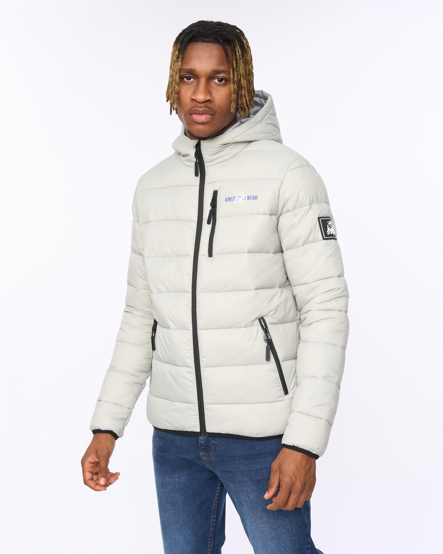 Mens Barcana Puffer Jacket Grey · Brand Corner