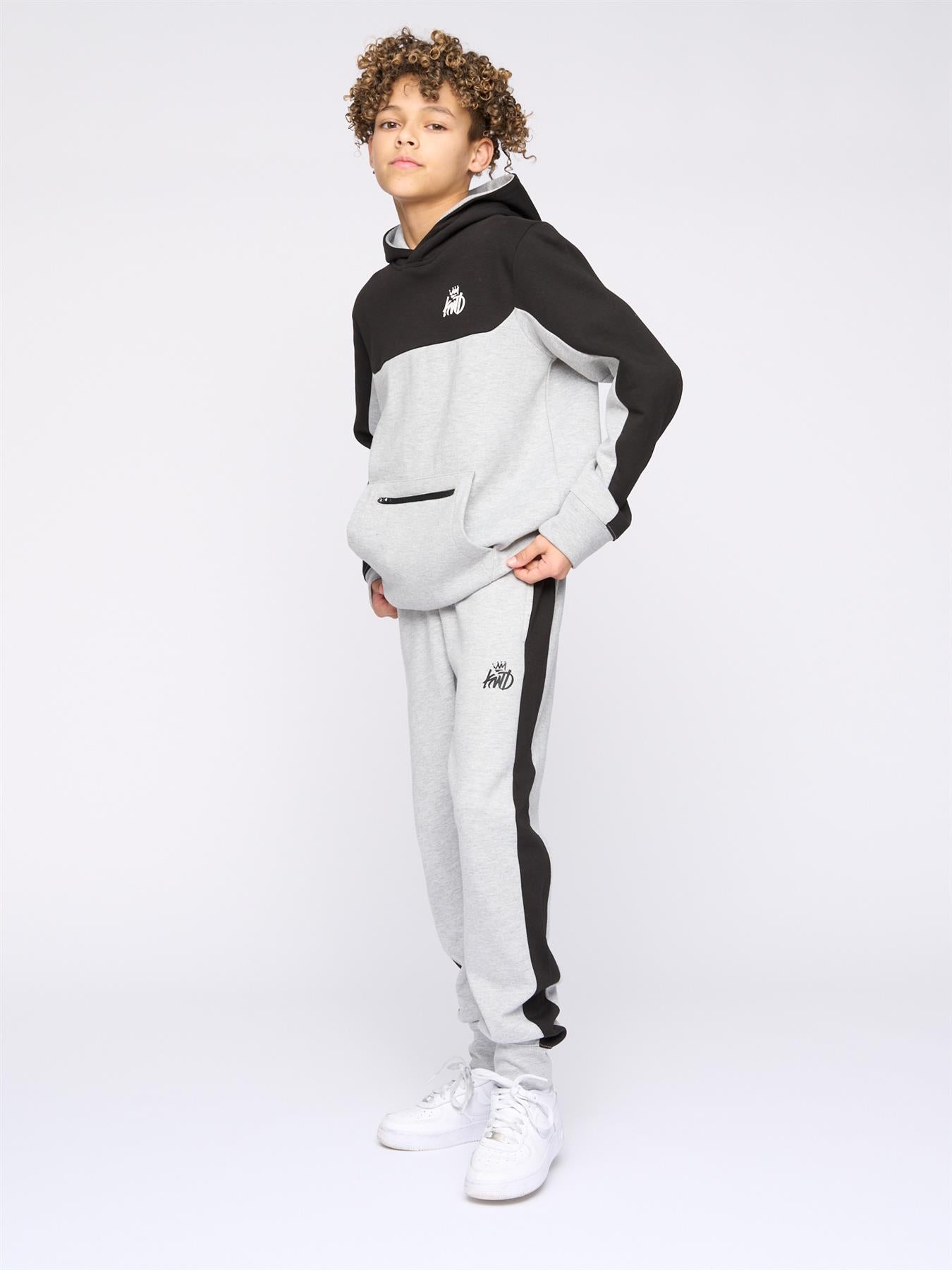 Kids Boys Techy Tracksuit Grey Marl · Brand Corner