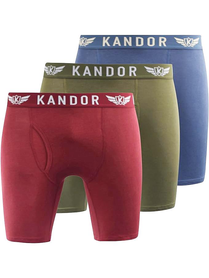 Men's Bambuso Boxers 3pk Olive/Red · Brand Corner