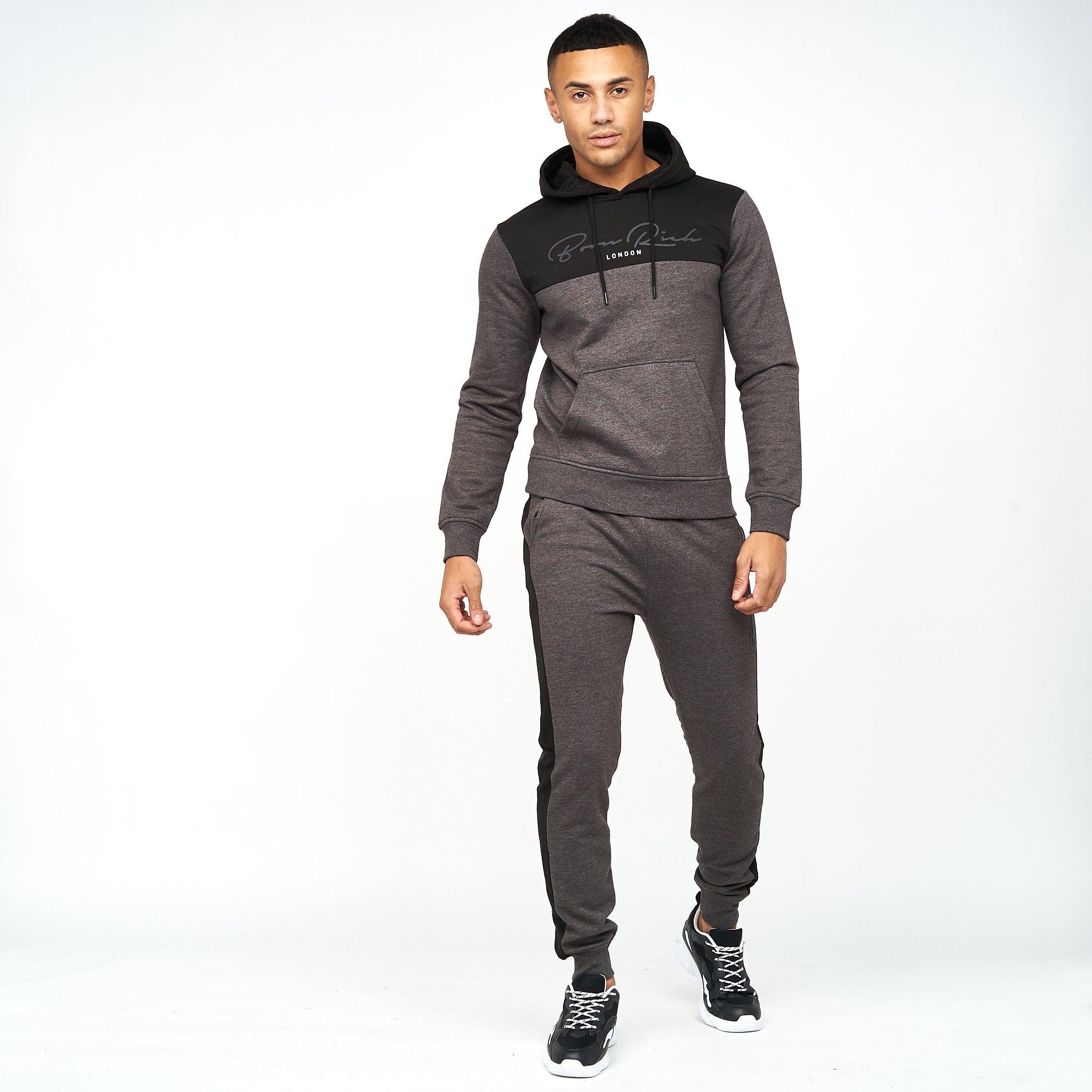 Born Rich Mens Lehmann Hoodie Black Marl · Brand Corner